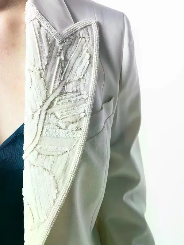 Emilio Pucci Bead Embellished Lapel Blazer