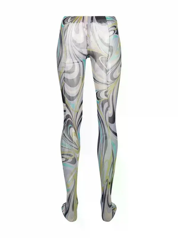 Emilio Pucci Semi-sheer Graphic-print Tights