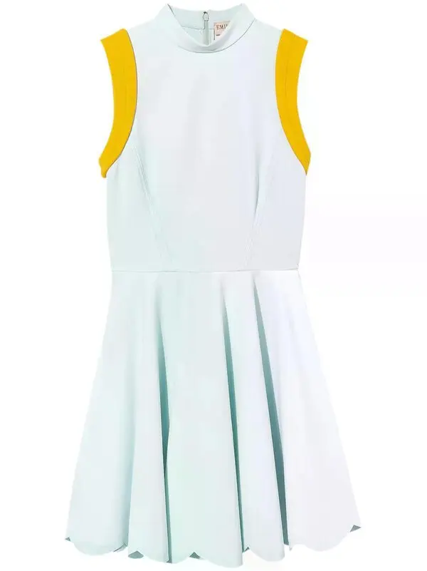 Emilio Pucci Contrast-trim Flared Dress - Blue