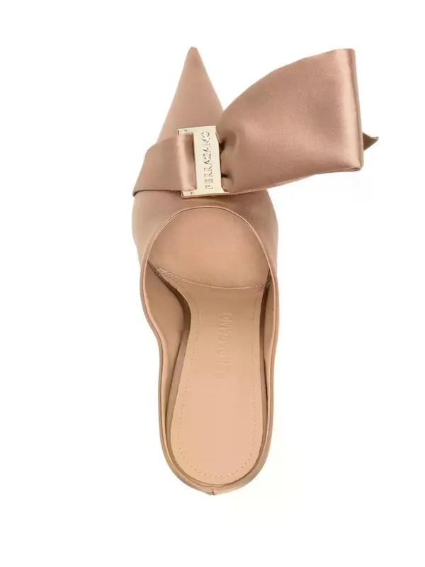 FERRAGAMO 85mm Asymmetric Bow Mules