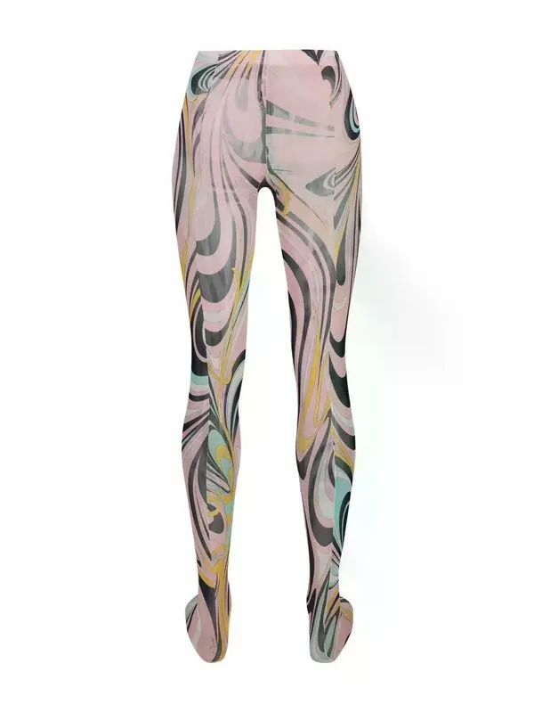 Emilio Pucci Semi-sheer Graphic-print Tights