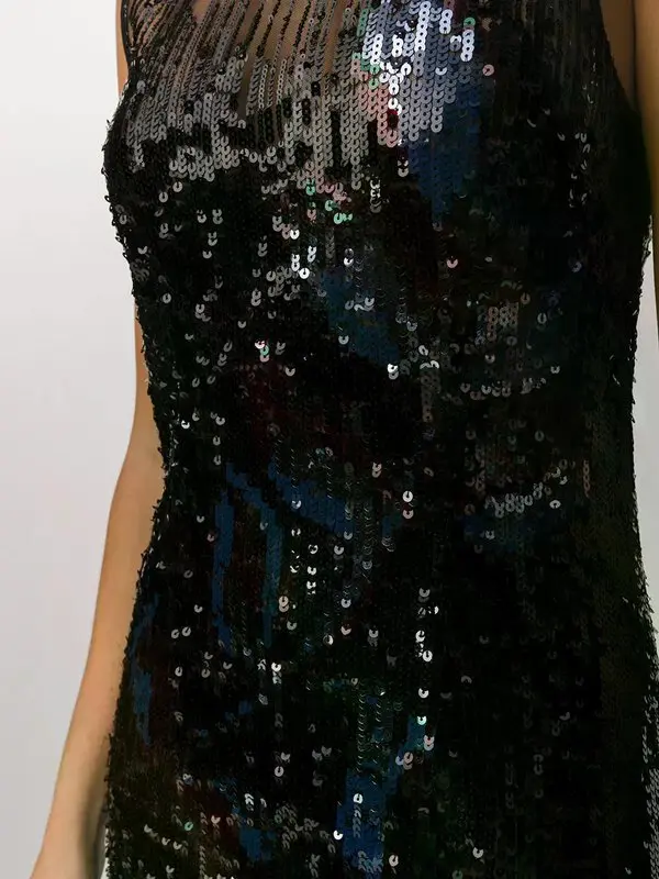 Emilio Pucci Floral Motif Sequin Gown