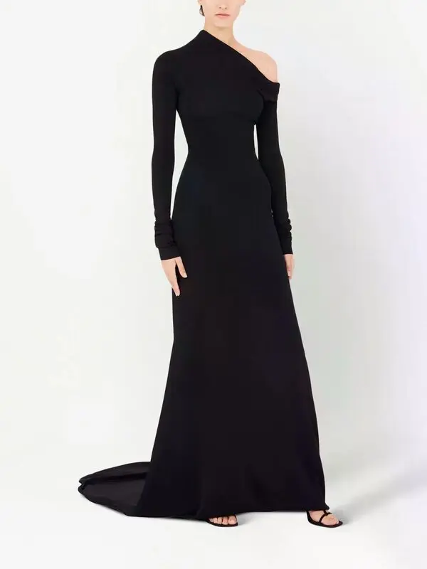 FERRAGAMO Draped One-shoulder Gown