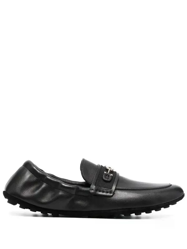 FERRAGAMO Nomadic Stories Leather Loafers - Black