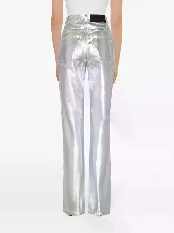 FERRAGAMO Laminated-finish Straight-leg Trousers