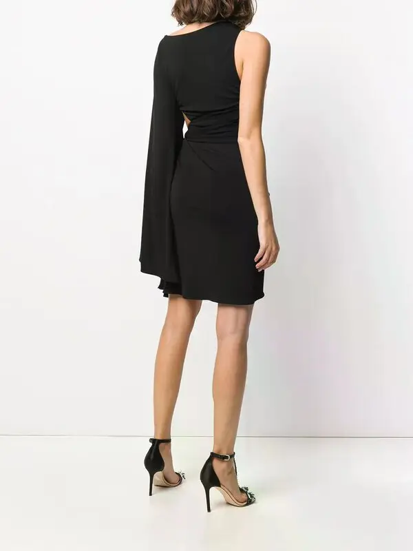 Emilio Pucci Embroidered Neck Asymmetric Short Dress