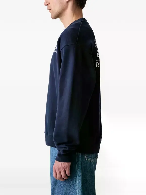 SPORTY & RICH Logo Print Crew Neck Sweatshirt