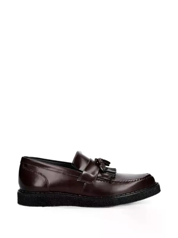 Fred Perry Tassel-detail Leather Loafers - Red