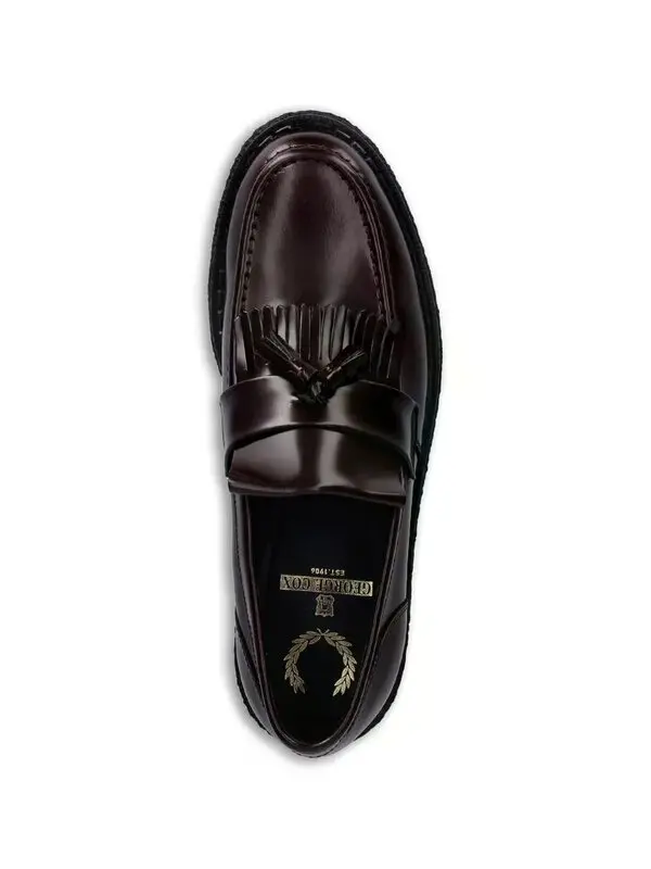 Fred Perry Burgundy Leather Tassel Loafers