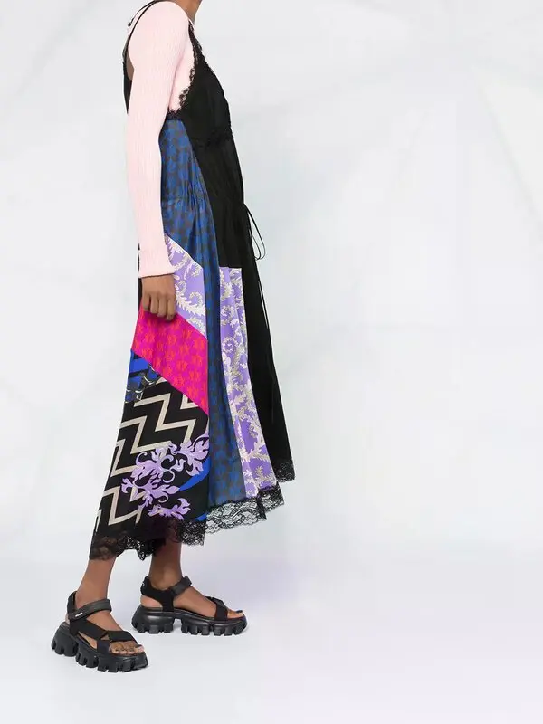 Emilio Pucci Koché Abstract Print Empire Line Dress
