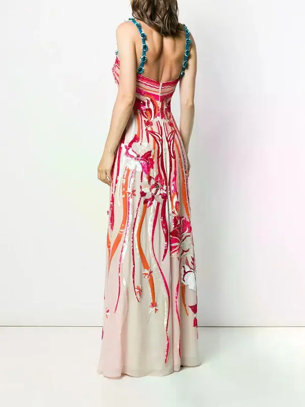 Emilio Pucci Sequined Floral Appliqué Dress