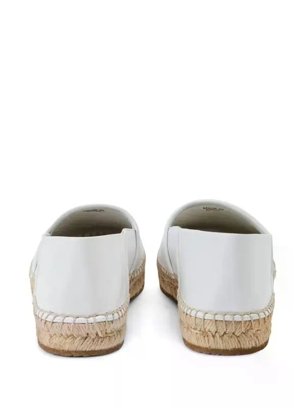 FERRAGAMO Logo-print Leather Espadrilles