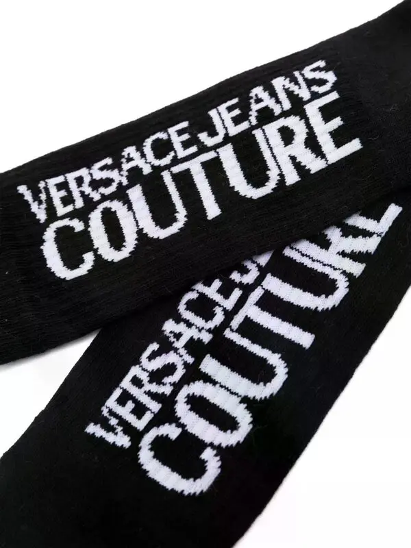 Versace Intarsia-knit Logo Crew Socks
