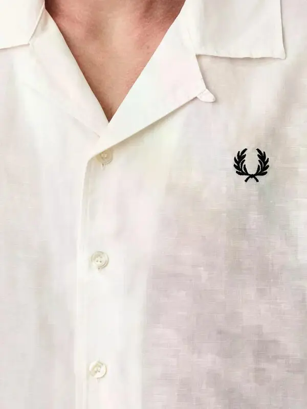 Fred Perry Embroidered-logo Camp-collar Shirt