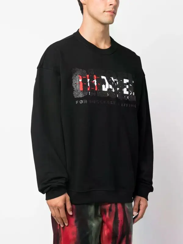 DIESEL® Logo-print Cotton Sweatshirt