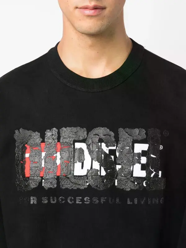 DIESEL® Logo-print Cotton Sweatshirt