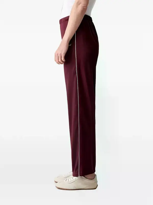SPORTY & RICH Side Stripe Track Pants - Red