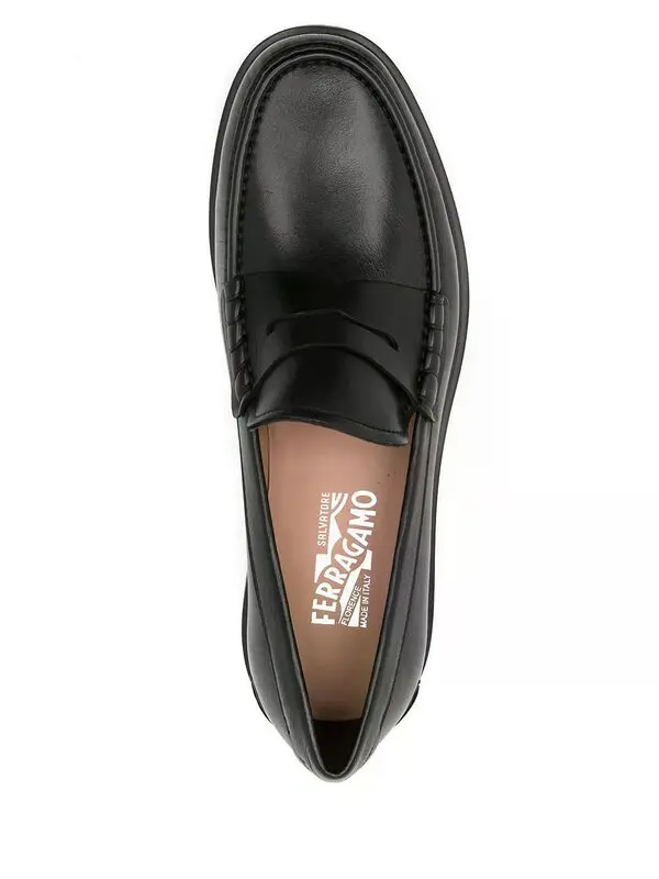 FERRAGAMO Leather Penny Loafers