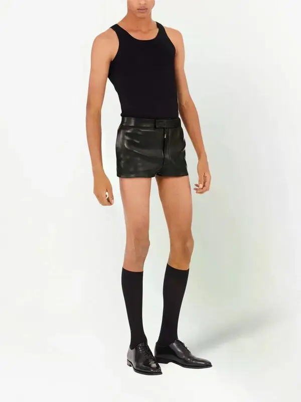 FERRAGAMO Nappa-leather Mini Shorts