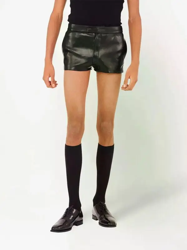 FERRAGAMO Nappa-leather Mini Shorts