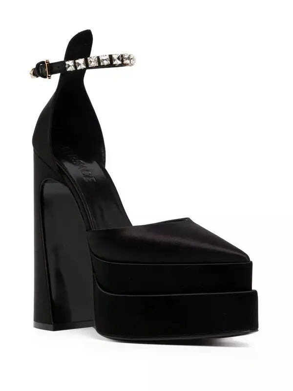 Versace 120mm Satin Platform Sandals