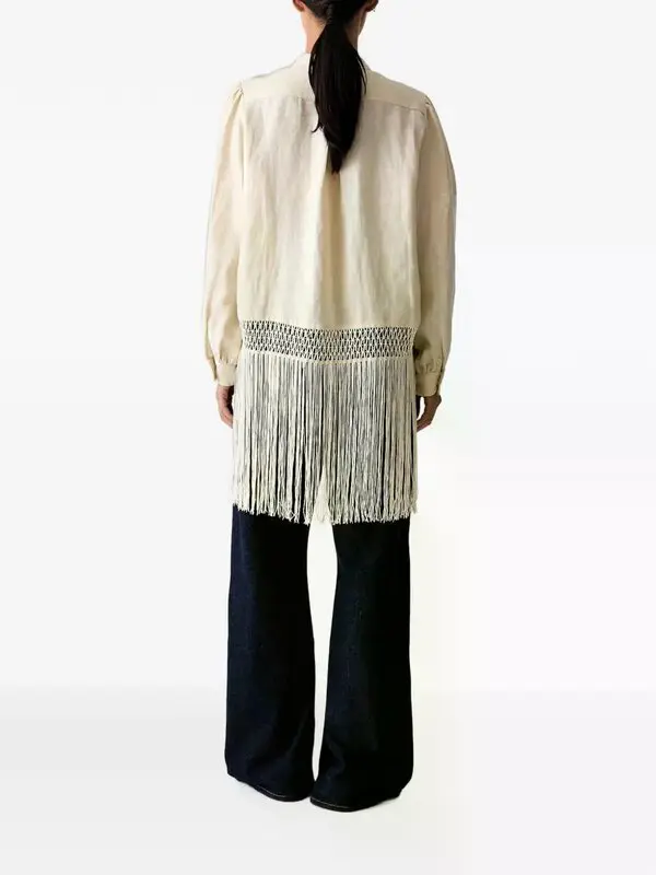 Farm Rio Fringed Broderie Anglaise Shirt