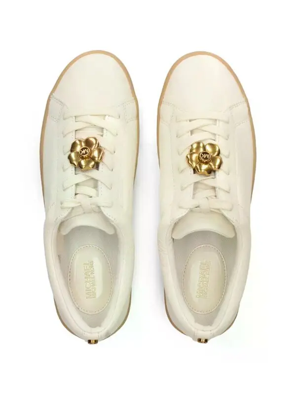Michael Kors Flower-detail Leather Sneakers