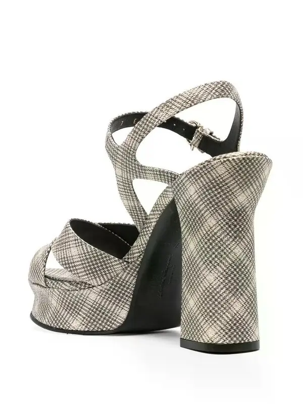 FERRAGAMO Sonya Checked 120mm Sandals