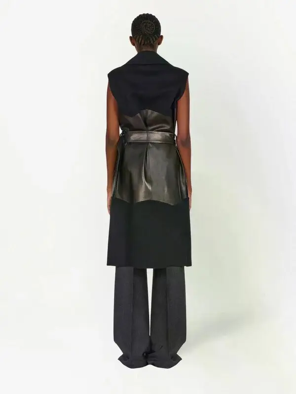 FERRAGAMO Panelled Belted Sleeveless Trench Coat