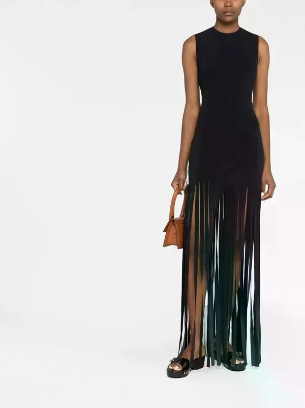 Emilio Pucci Fringed Maxi Dress - Black