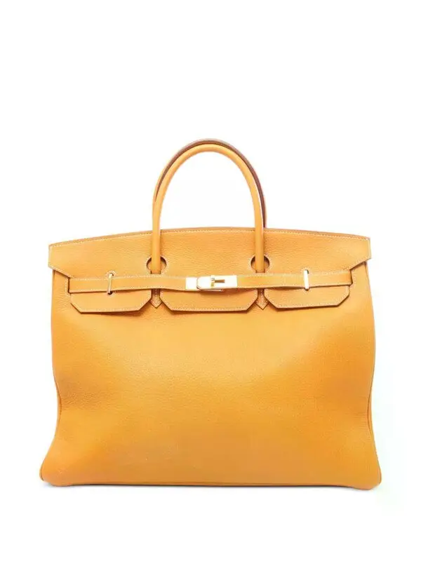 Hermès Birkin 40 Togo Leather Tote Bag - Orange