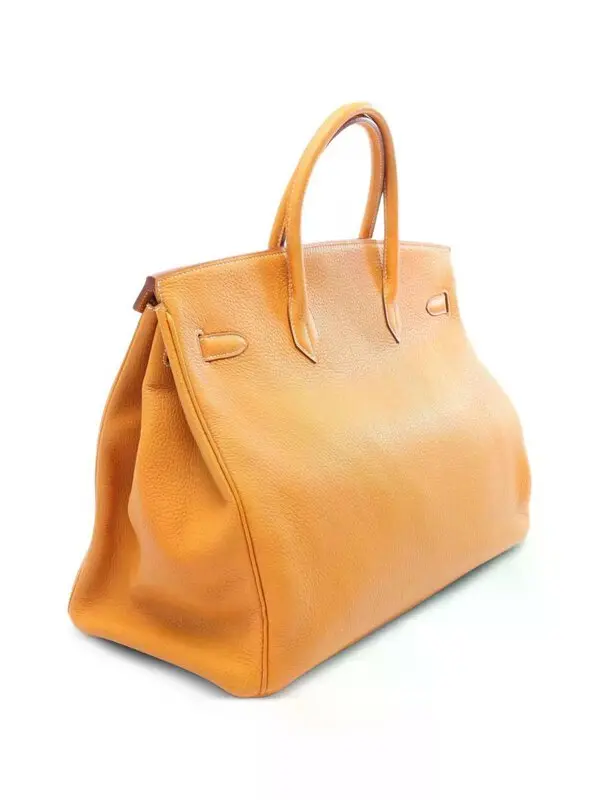 Hermès Birkin 40 Togo Leather Tote Bag - Orange