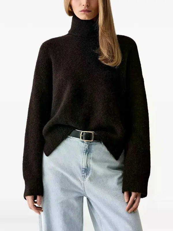 GESTUZ Alphagz Roll-neck Sweater - Brown