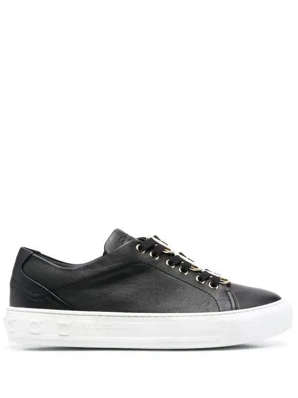 FERRAGAMO Nadine Lace-up Sneakers - Black