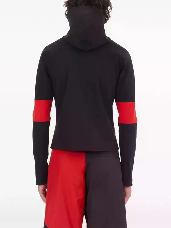 FERRAGAMO Colour-block Hooded Jacket - Black