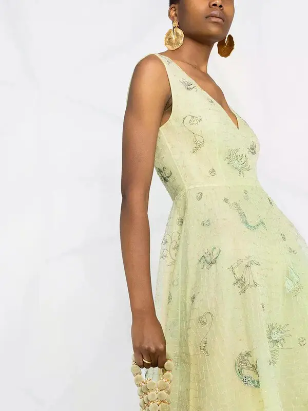 Emilio Pucci Capri Print A-line Midi Dress