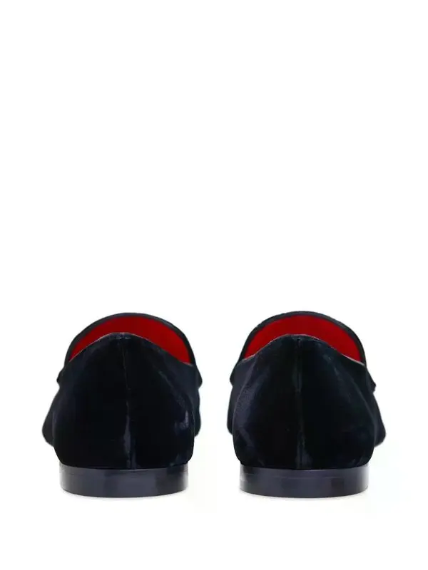 FERRAGAMO Horsebit-detail Velvet Loafers - Black