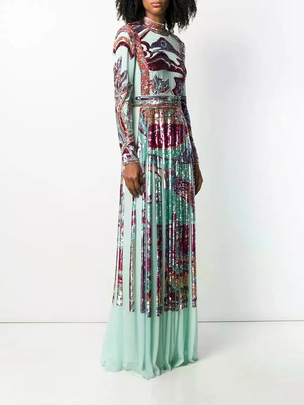 Emilio Pucci Sequinned Evening Gown