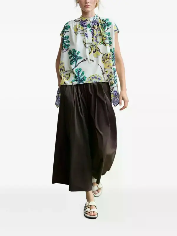 PSOPHIA Sun-kissed Marigold Meadow Floral Blouse - Neutrals