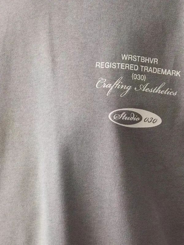 WRSTBHVR Logo-print Drop-shoulder T-shirt