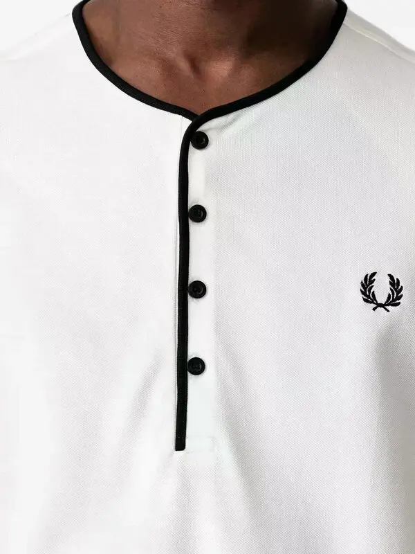 Fred Perry Logo-embroidered Henley T-shirt