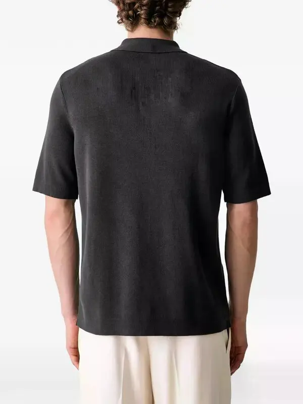 Fred Perry Vertical-ribbed Embroidered-logo Shirt