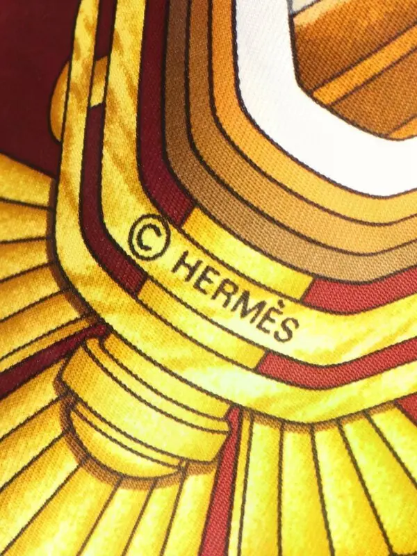 Hermès 2010s Graphic-print Scarf - Red
