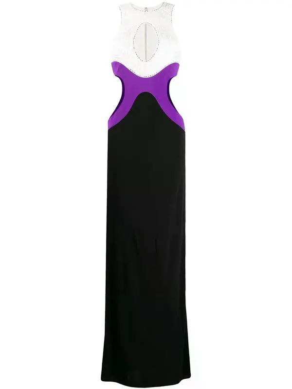 Emilio Pucci Colour Block Evening Gown - Black