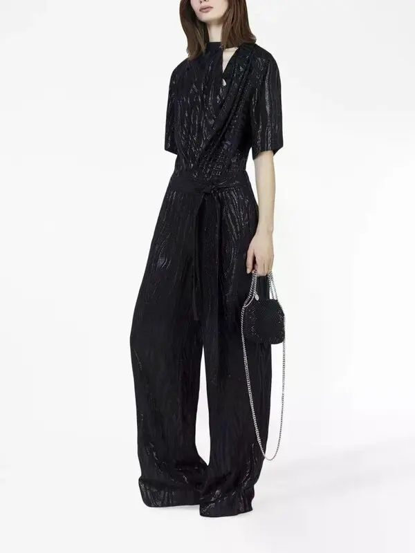 Stella McCartney Woodgrain Lurex Jumpsuit - Black
