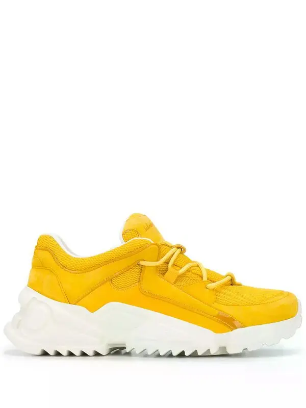 FERRAGAMO Skylar Two Tone Sneakers - Yellow