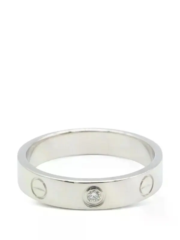 Cartier 2006 Mini Love Diamond Ring - Silver
