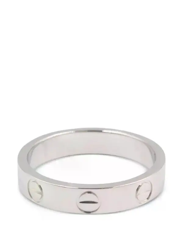 Cartier 18k White Gold Love Ring - Silver