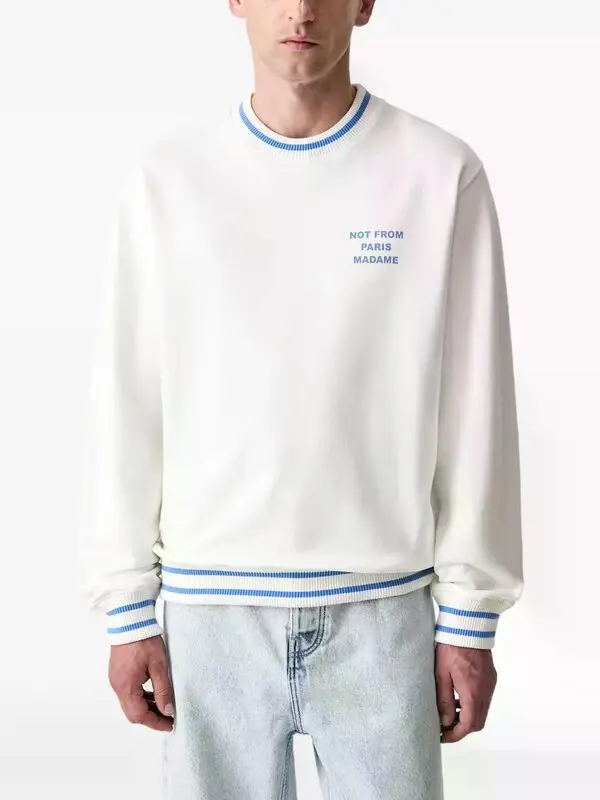 Drole De Monsieur Sport Slogan Sweatshirt - White
