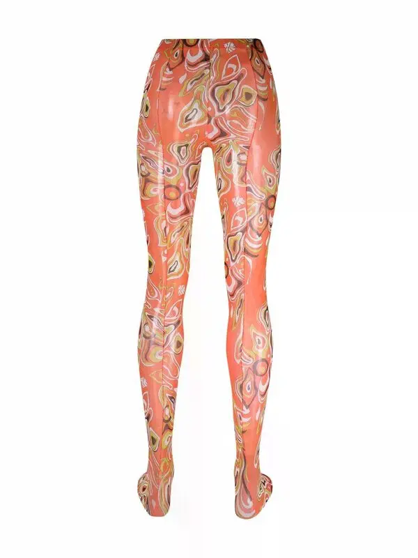 Emilio Pucci Africana-print Elasticated-waist Tights